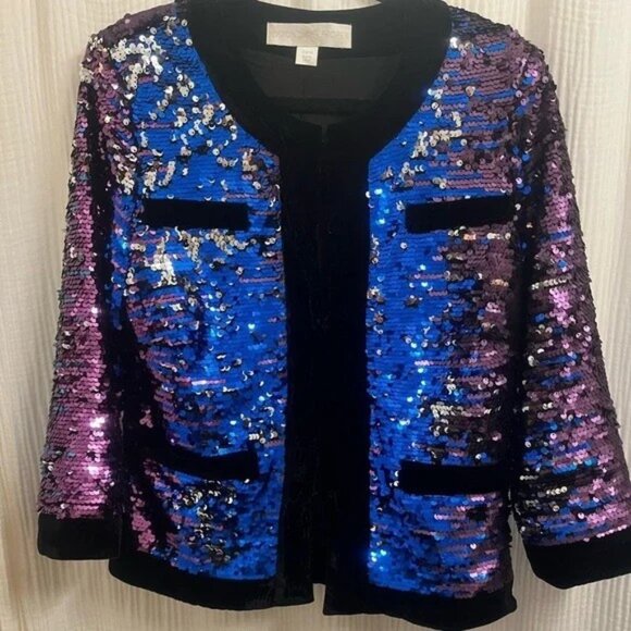 Boston Proper | Jackets & Coats | Boston Proper Sequined Jacket Size M ...
